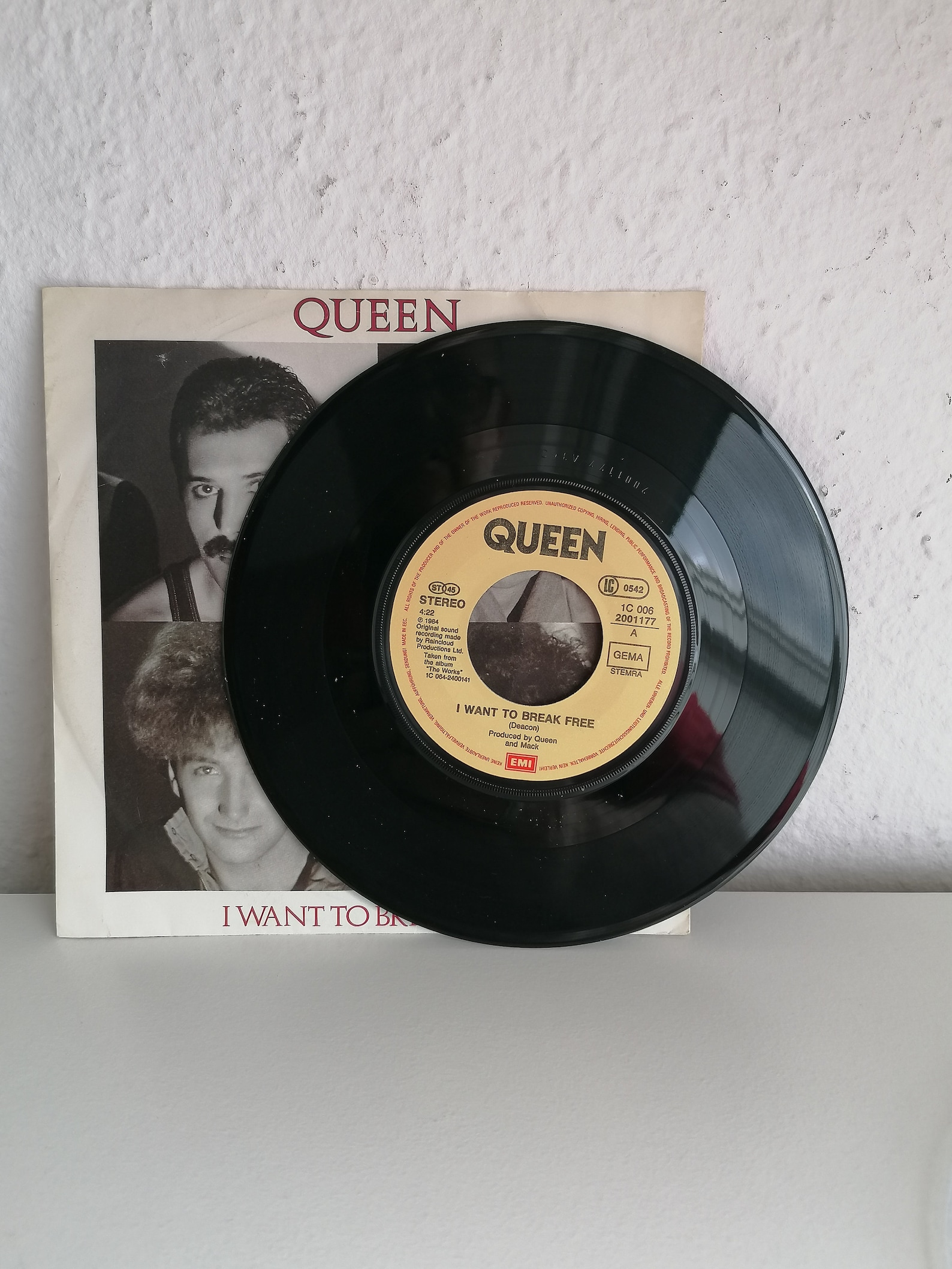 Queen I Want to Break Free Record Vinyl 7 45 RPM/ Single EMI Germany ...