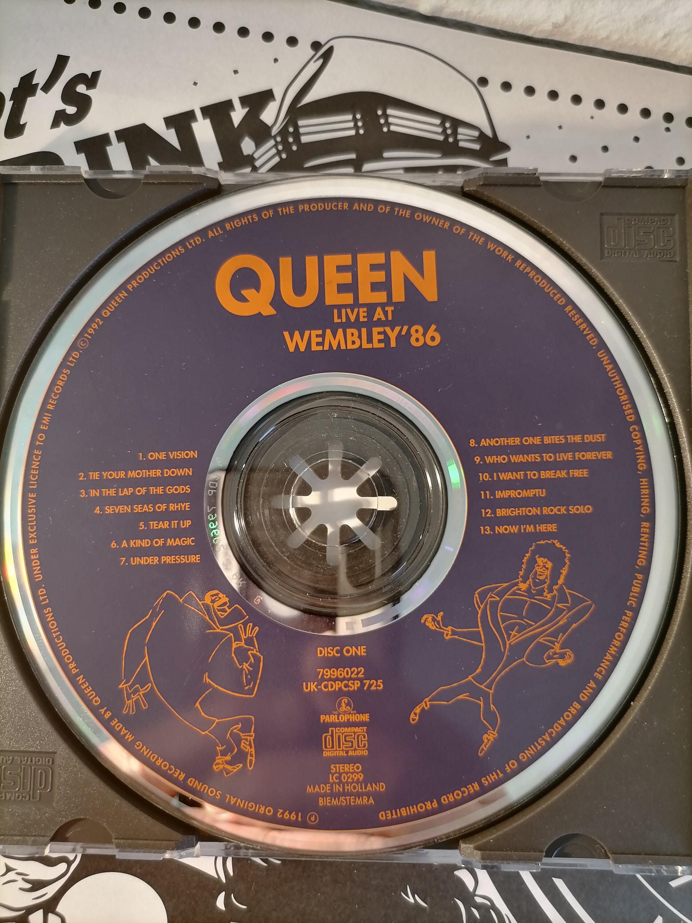 Queen Live at Wembley '86 Freddie Mercury 2 CD Records Vintage Rare/4 ...