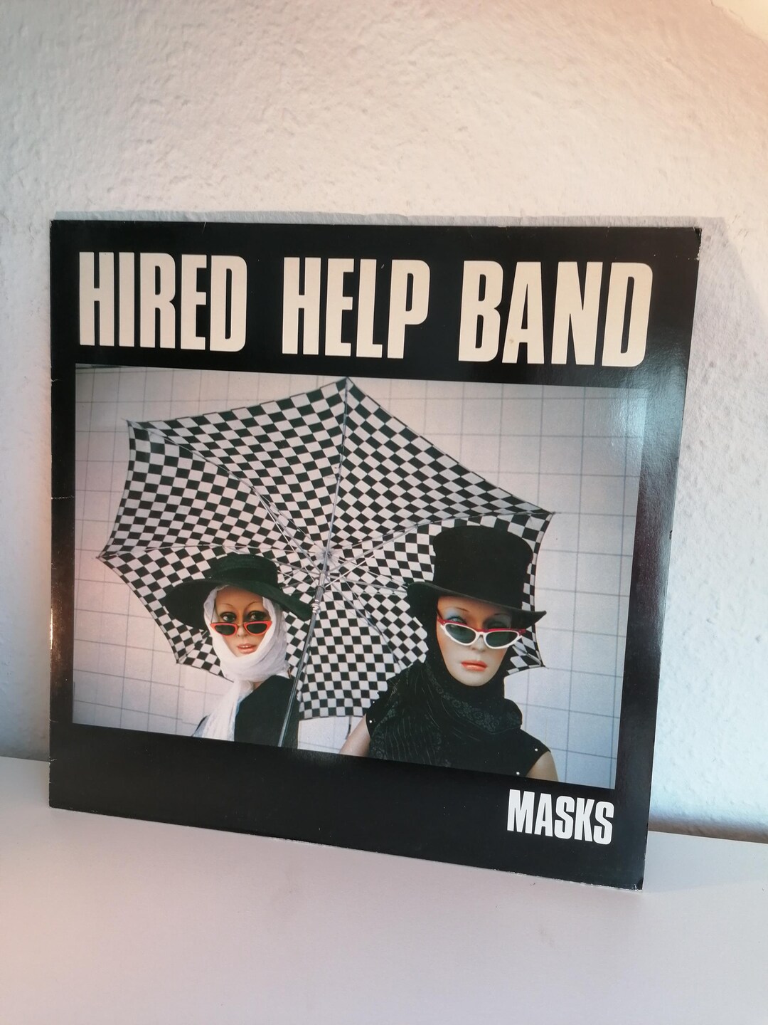 Hired Help Band Masks Vinyl Record Label Promo Germany 1983/ Vintage ...