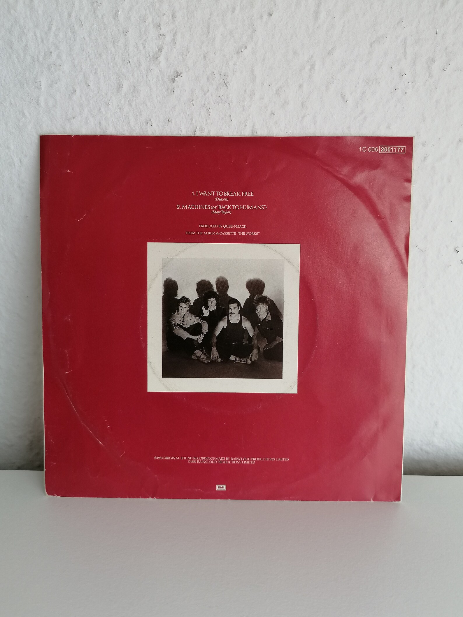 Queen I Want to Break Free Record Vinyl 7 45 RPM/ Single EMI Germany ...