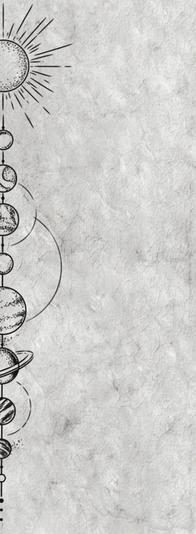 Planetary Alignment Tattoo Design Digital Download Black/white JPEG - Etsy