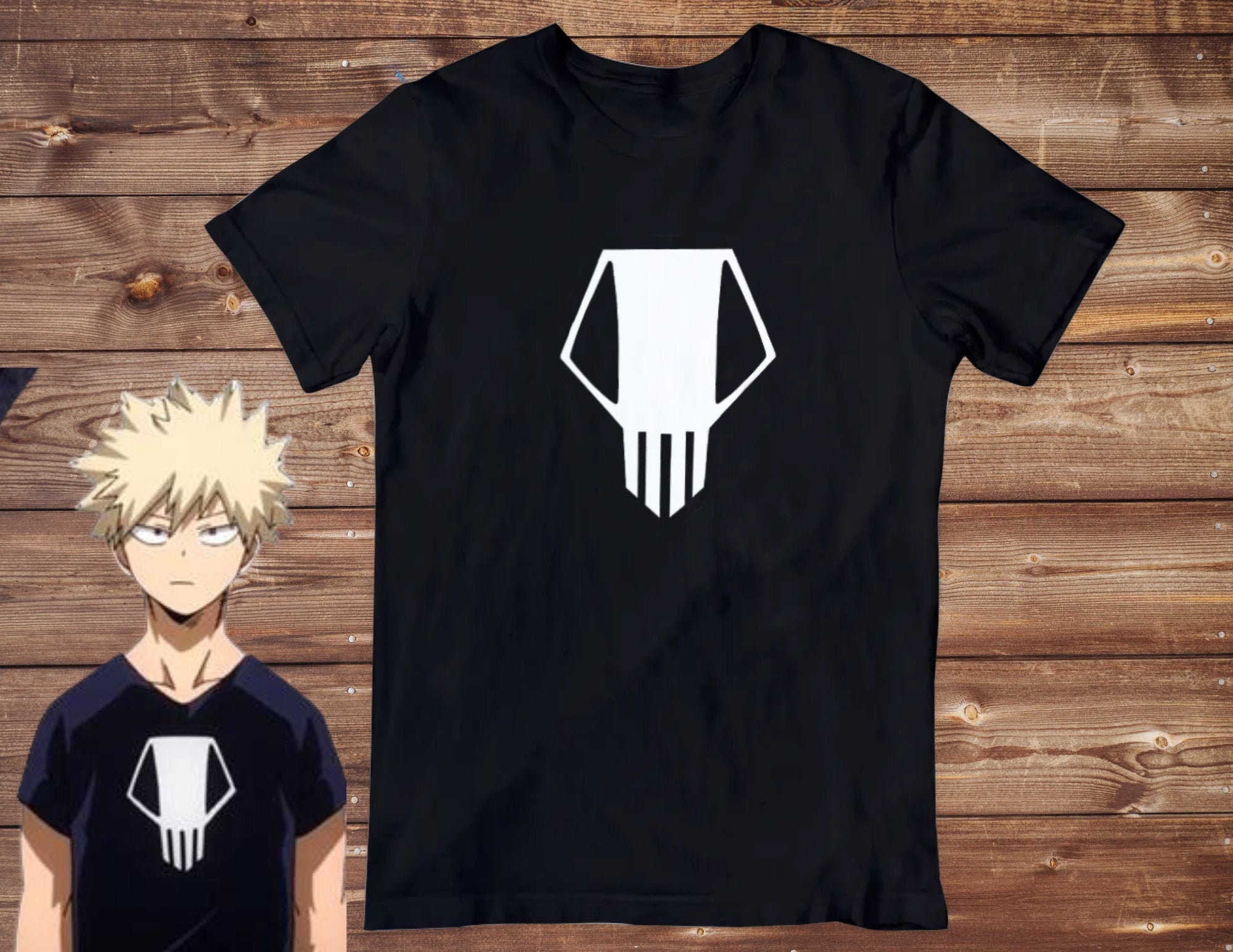Bakugo Skull Anime Shirt Cosplay Anime Black Graphic | Etsy