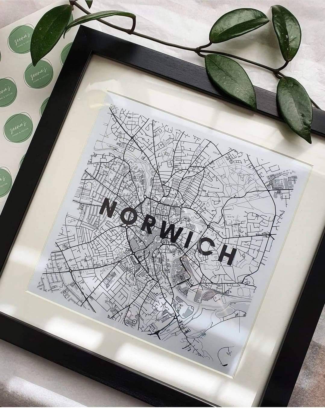 Personalised Coordinates Norwich Map - Etsy