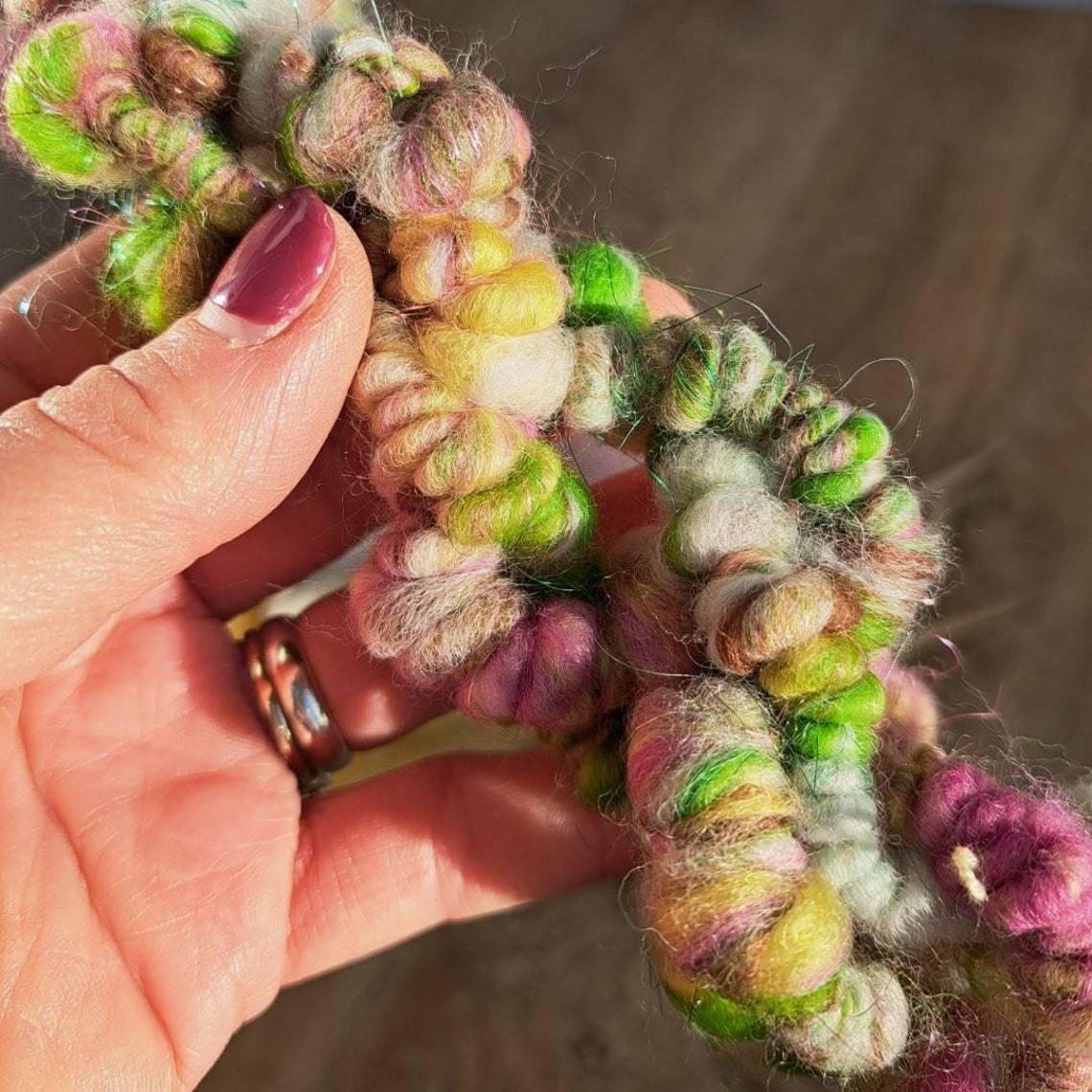 Mini Fibre Pack #3. Handspun Chunky Coiled Art Yarn. Hand Blended Mini ...