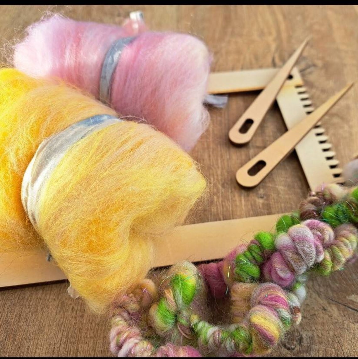 Mini Fibre Pack #3. Handspun Chunky Coiled Art Yarn. Hand Blended Mini ...