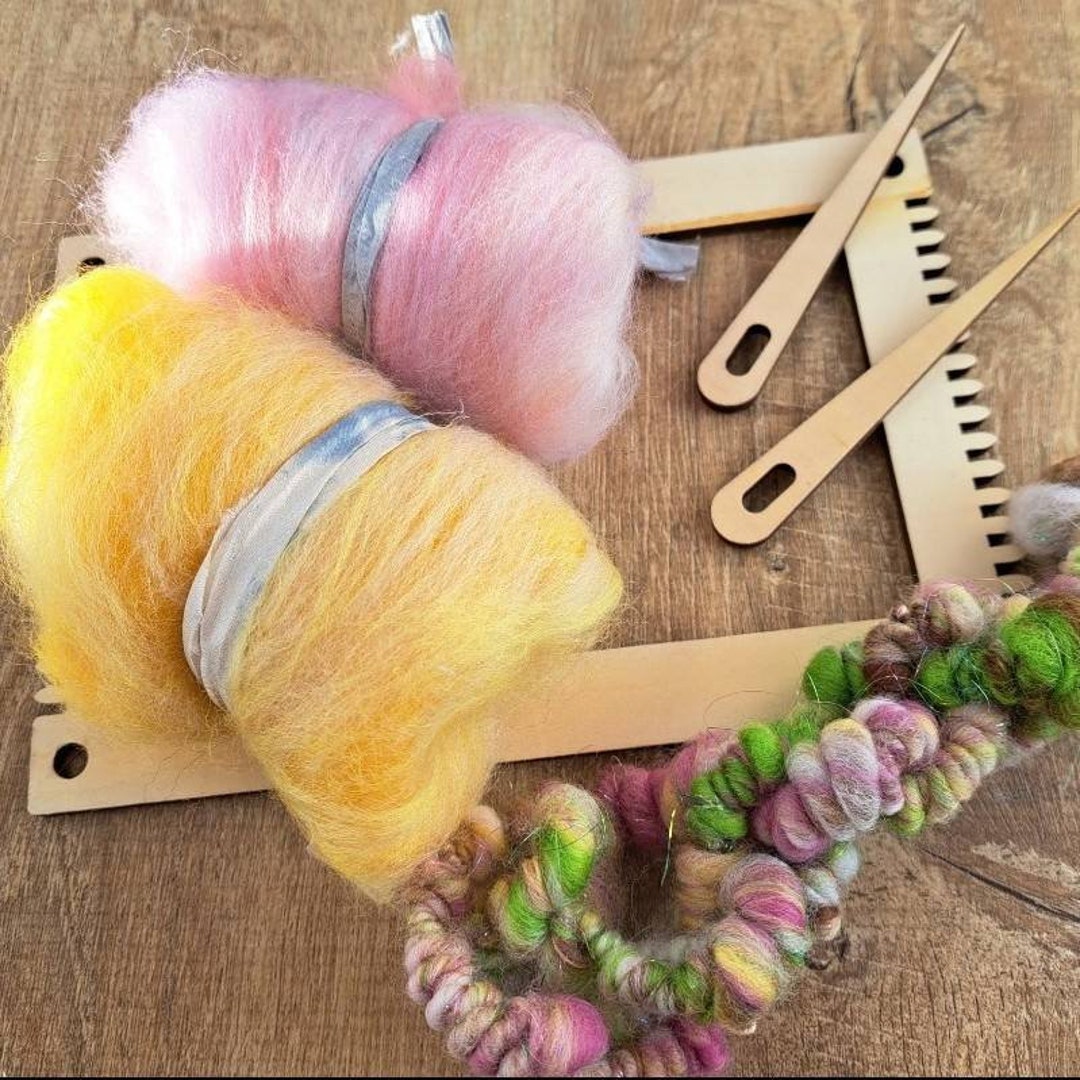 Mini Fibre Pack #3. Handspun Chunky Coiled Art Yarn. Hand Blended Mini ...
