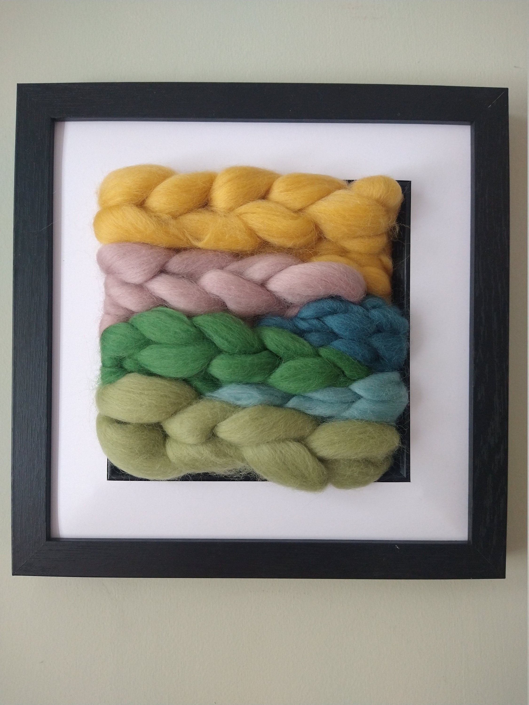 Handwoven Framed Weave: "may" Handmade Wall Art. Springtime Merino Wool ...