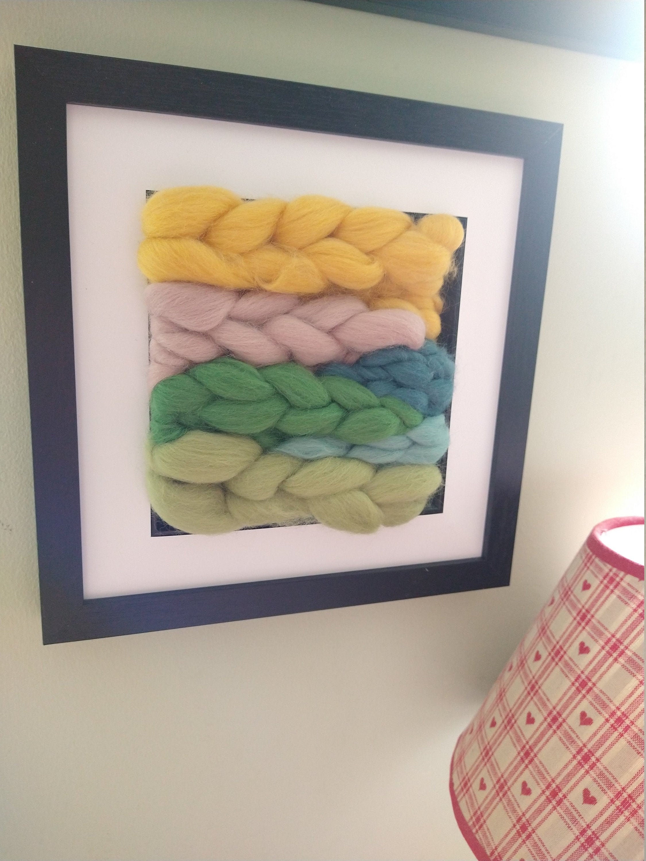 Handwoven Framed Weave: "may" Handmade Wall Art. Springtime Merino Wool ...