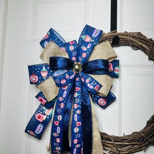 Beautiful Christmas Bow. Perfect as a Tree Topper, Mailbox Bow, Wreath ...