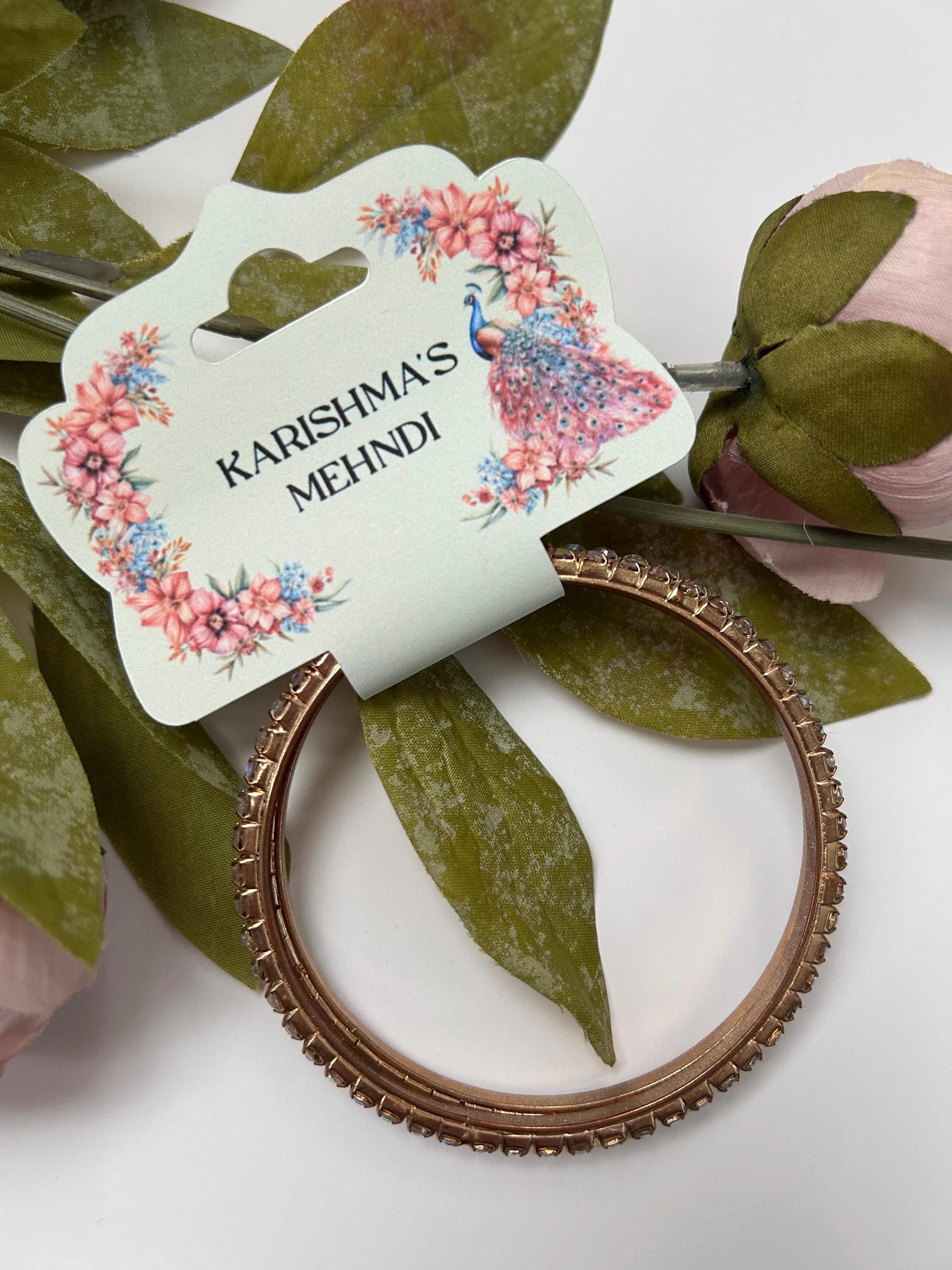 Custom Bangle Holder Card | Bracelet Card | Bangle Favour | Bangle Bar ...