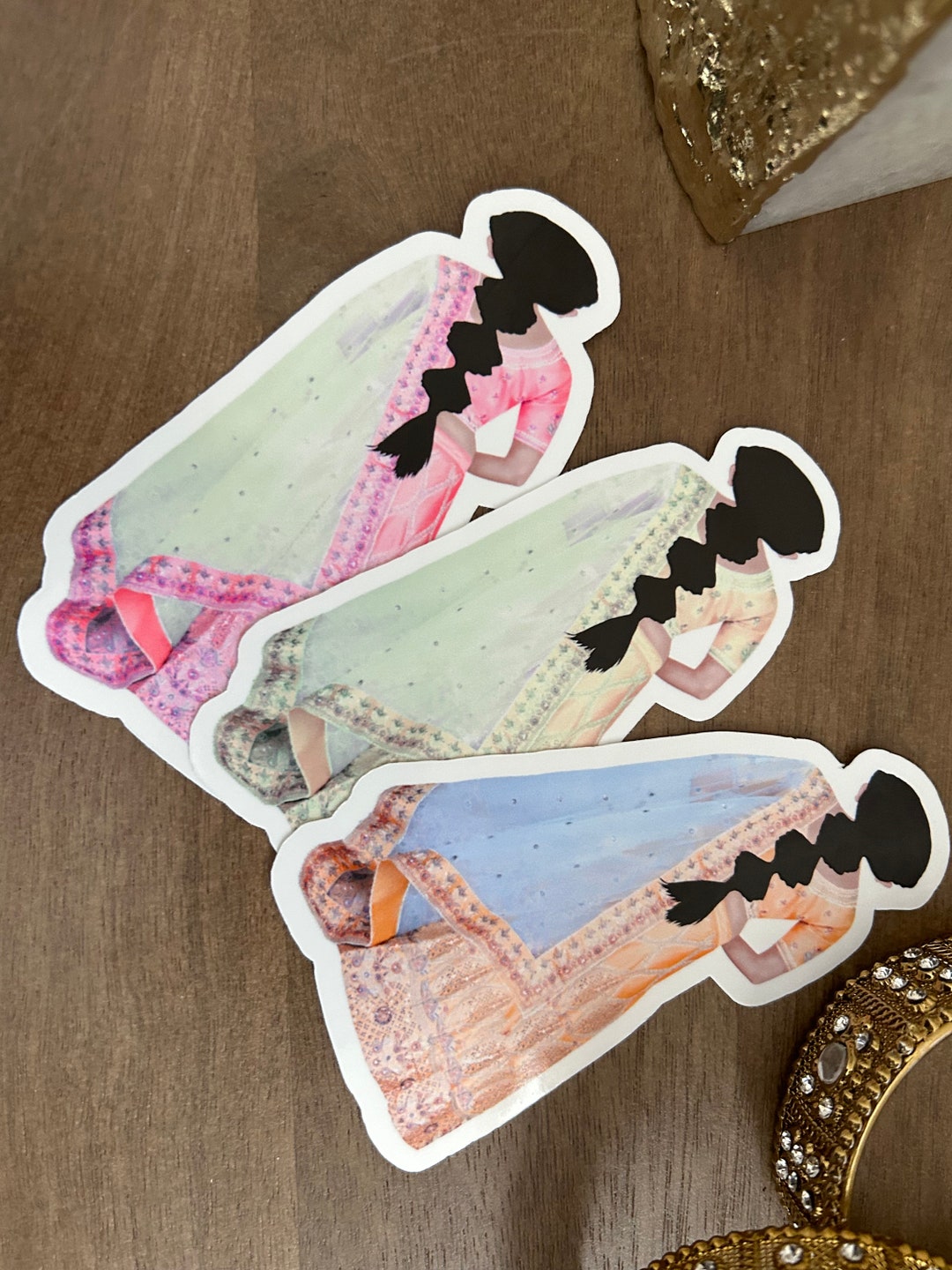 Custom Indian Lehenga Sticker Indian Bridesmaid Sticker Indian Bridal ...