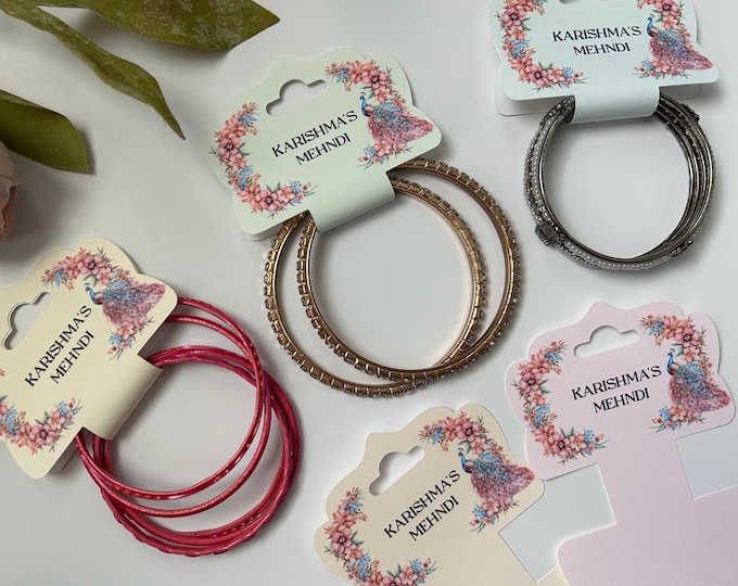 Custom Bangle Holder Card | Bracelet Card | Bangle Favour | Bangle Bar ...