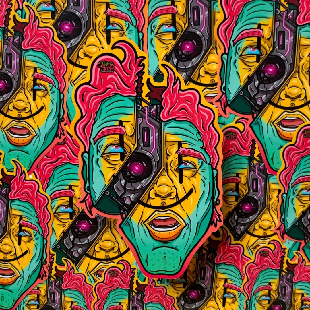 Alternative High Quality Illustrated Stickers for Laptops, Skateboards ...