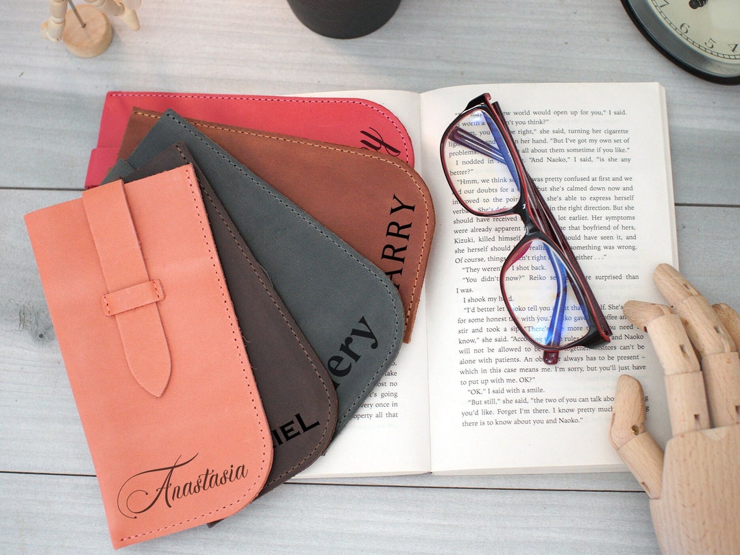Personalized Leather Eyeglasses Pouch: Engraved Sunglasses Case - Etsy