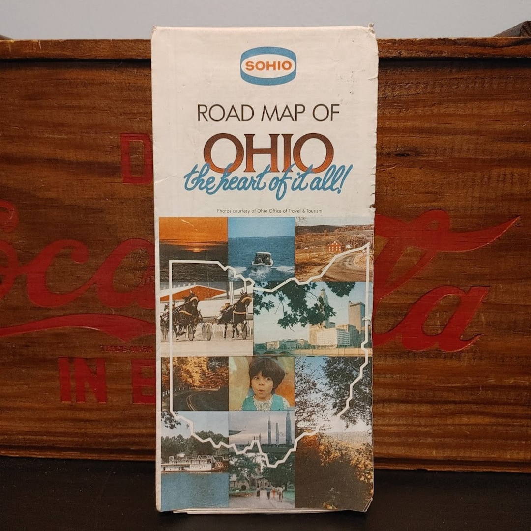 Vintage 1980 Road Map of Ohio Sohio Oil Company Map - Etsy