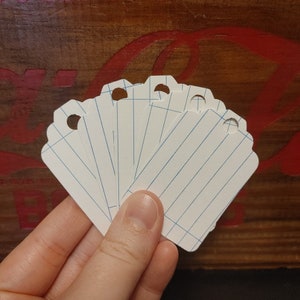 Set of 5 Recycled Library Borrower Card Gift Tags 2 Styles - Etsy