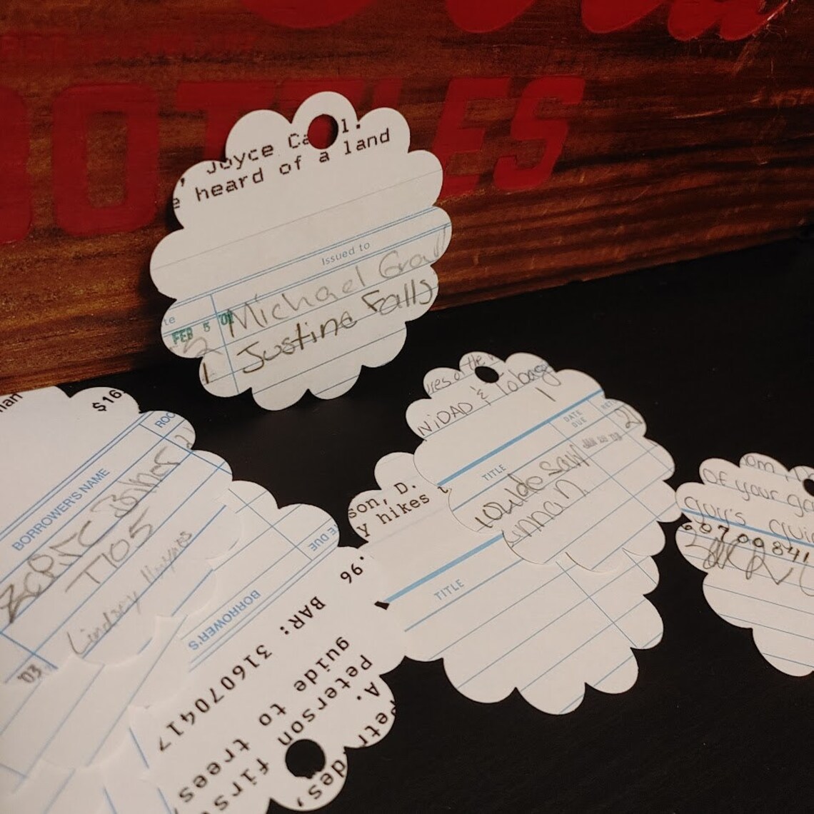Set of 5 Recycled Library Borrower Card Gift Tags 2 Styles - Etsy