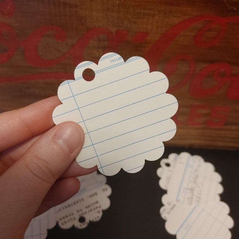 Set of 5 Recycled Library Borrower Card Gift Tags 2 Styles - Etsy