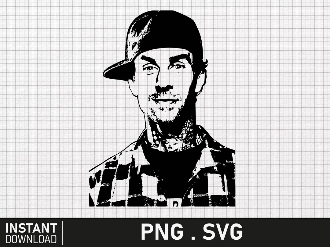 Blink Svg Travis Barker Fan Art SVG Silhouette Portrait - Etsy New Zealand