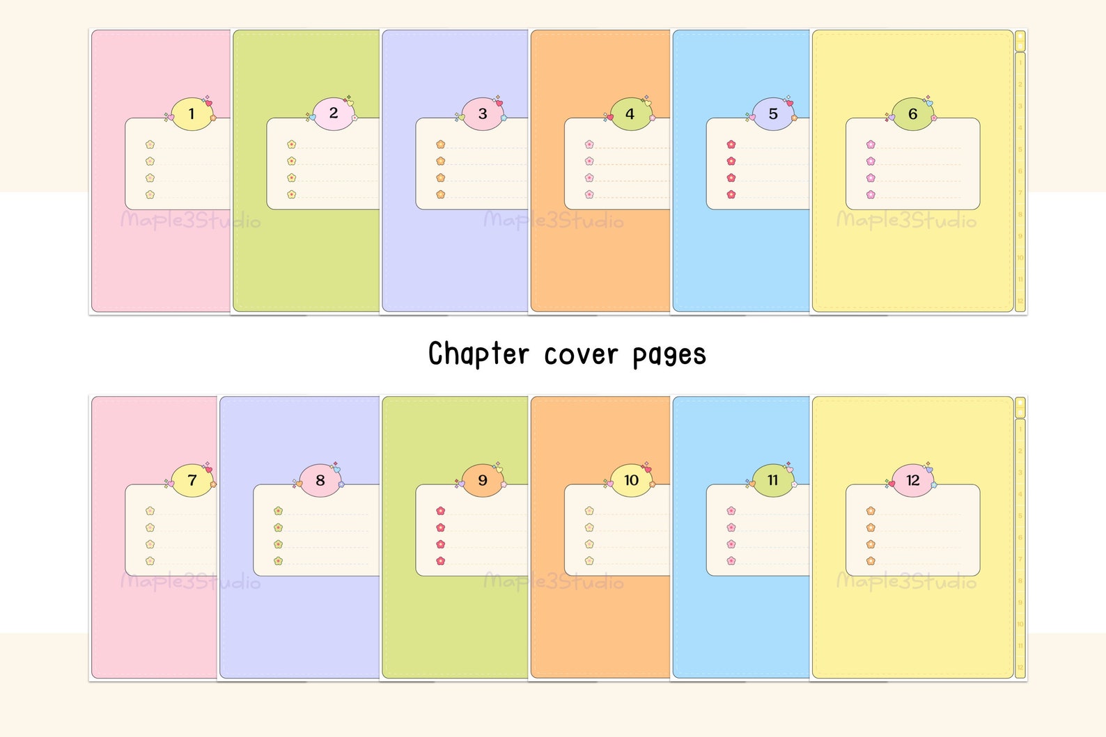 Cute Digital Notebook With Hyperlinked Tabs, Goodnotes Template, iPad ...