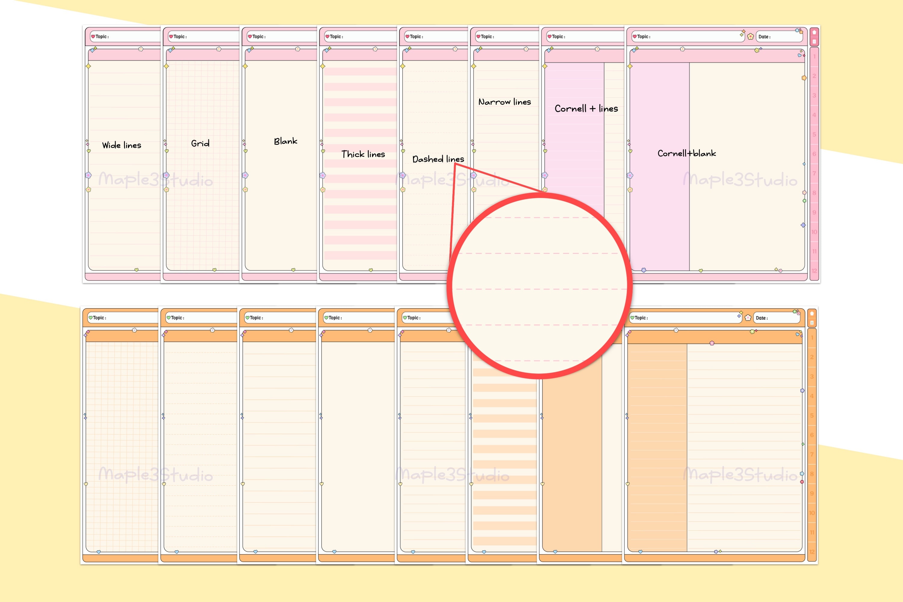 Cute Digital Notebook With Hyperlinked Tabs, Goodnotes Template, iPad ...