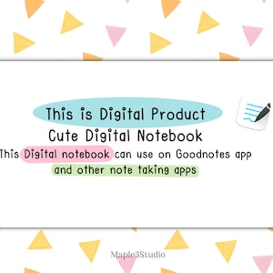 Cute Digital Notebook With Hyperlinked Tabs, Goodnotes Template, iPad ...