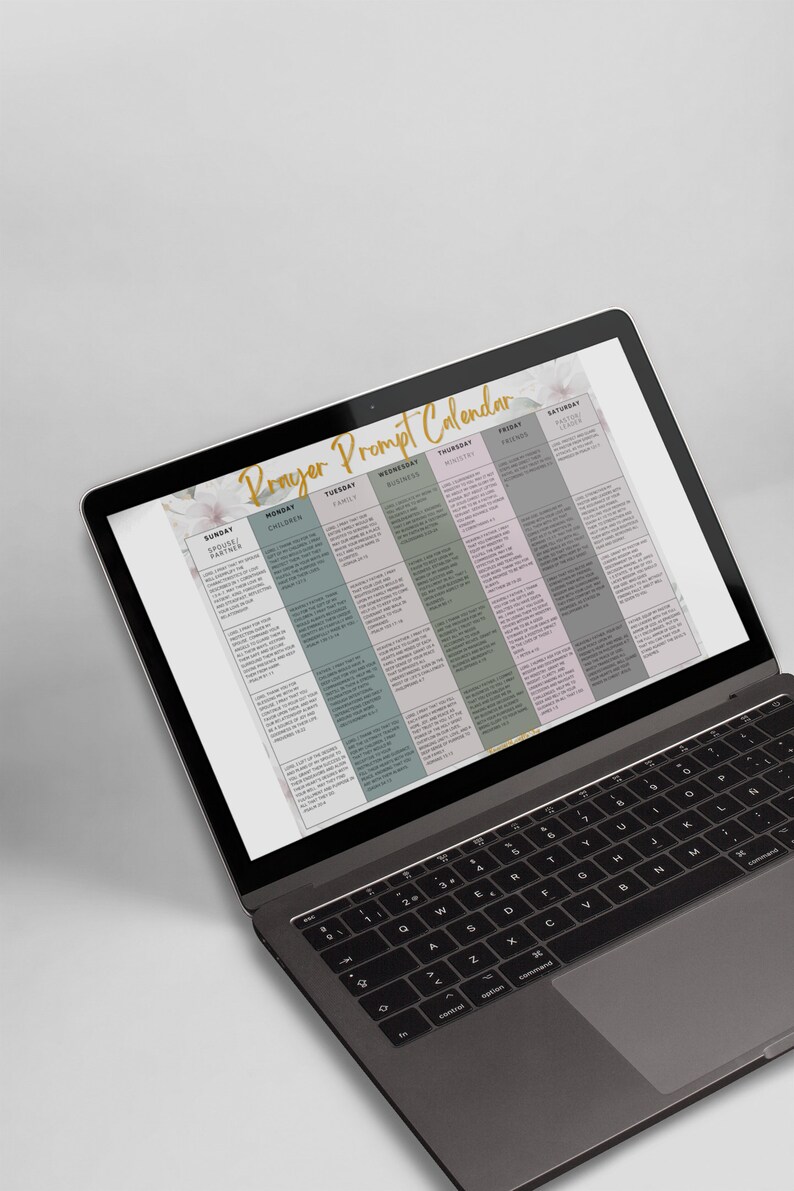 Floral Prayer Prompt Calendar | Bible-based Daily Prayers (digital ...