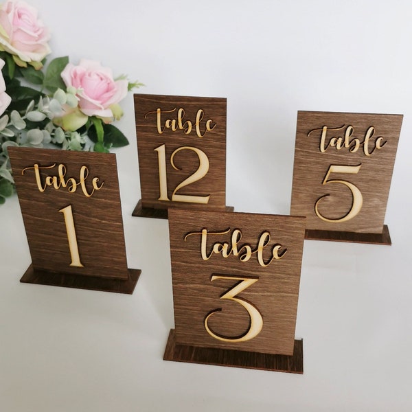 Wood Table Numbers - Etsy