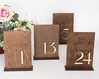 Wood Block Table Numbers - Etsy
