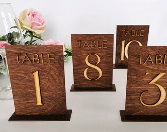 Wood Table Numbers for Wedding, Rustic Table Numbers, Modern Wood ...
