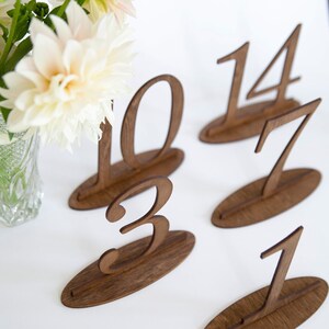 Wood Wedding Table Numbers, Freestanding Table Décor, Seating Organizer ...