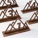 Square Engraved Mountain Table Numbers, Acrylic Modern Table Numbers ...