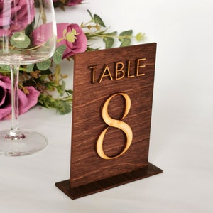 Rustic Wood Table Numbers: Freestanding Wedding Reception Signs - Etsy