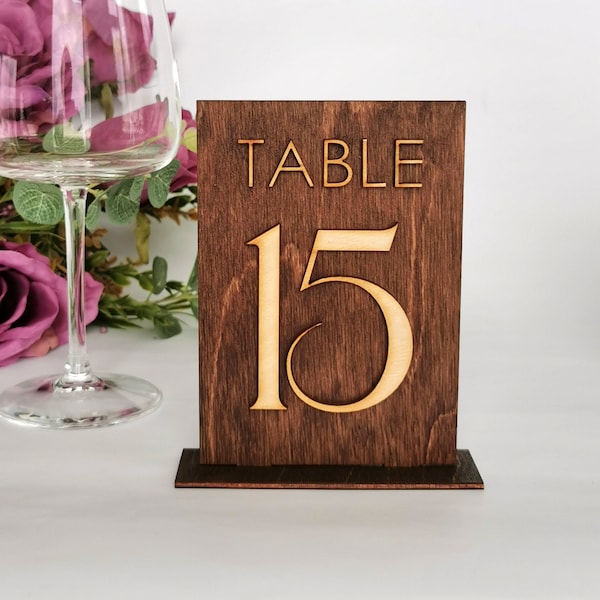 Wooden Table Numbers - Etsy