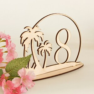 Tropical Wedding Table Numbers: Beach Themed Decor - Etsy