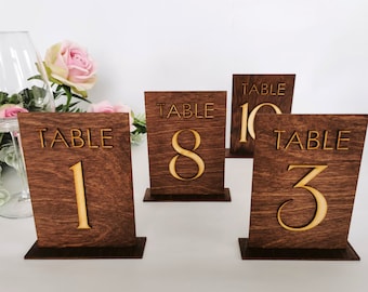 Wood Table Numbers for Wedding, Rustic Table Numbers, Modern Wood ...