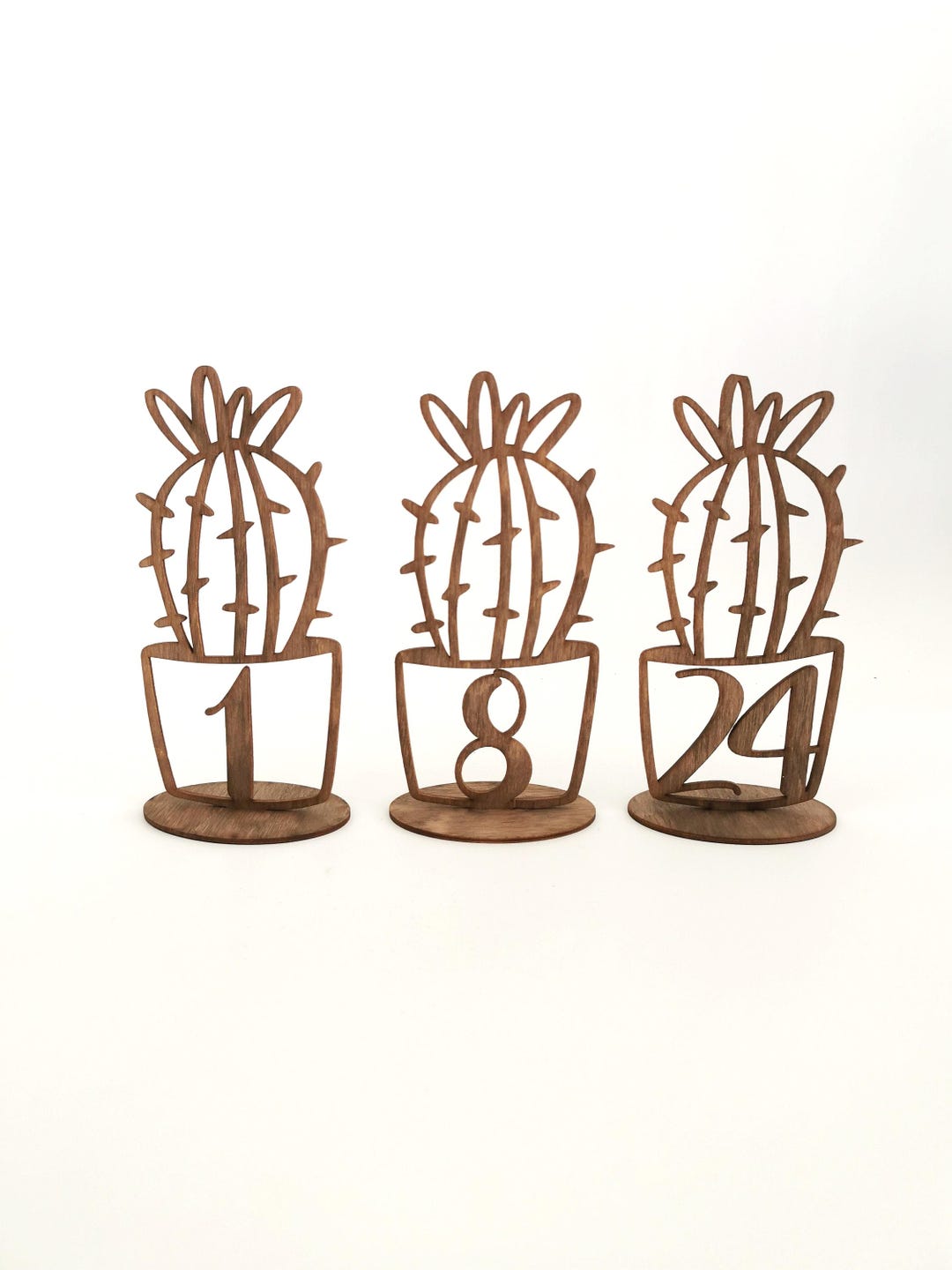 Wood Table Numbers, Cactus Wedding Decor, - Etsy
