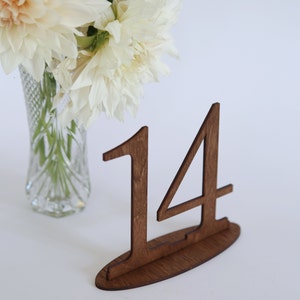 Wood Wedding Table Numbers, Freestanding Table Décor, Seating Organizer ...