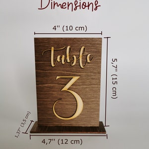 Wood Table Numbers for Wedding, Rustic Table Numbers, Modern Wood ...