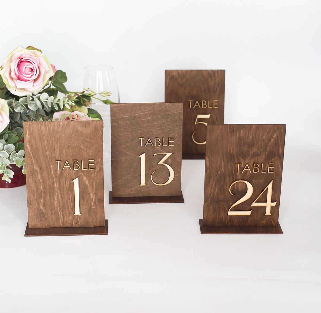 Wood Table Numbers, Rustic Wedding Table Centerpieces, Elegant ...