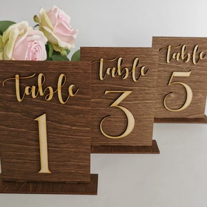 Wood Table Numbers for Wedding, Rustic Table Numbers, Modern Wood ...
