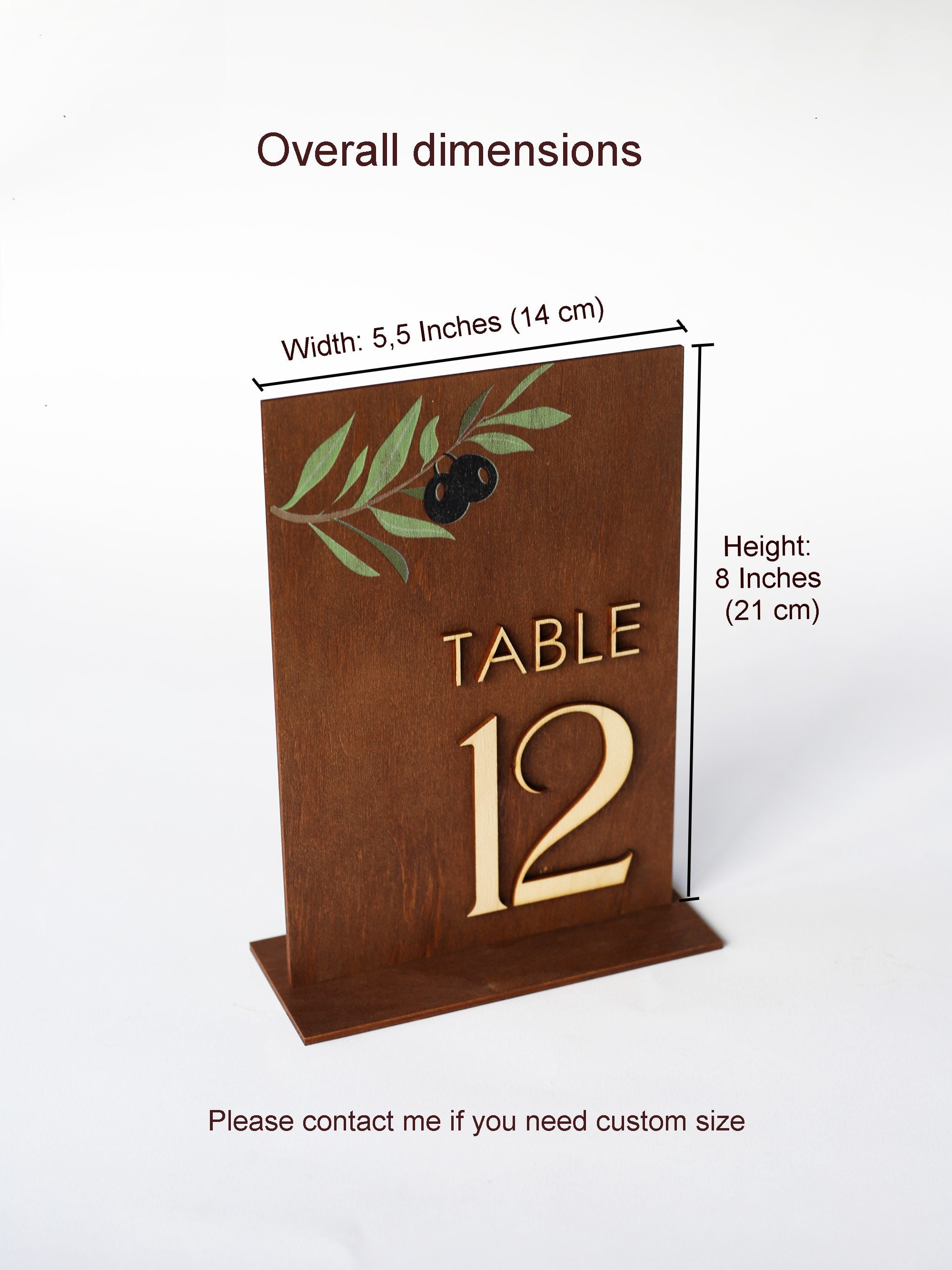 Custom QR Code Table Numbers: Freestanding Wood Restaurant Sign, Double Sided - Etsy