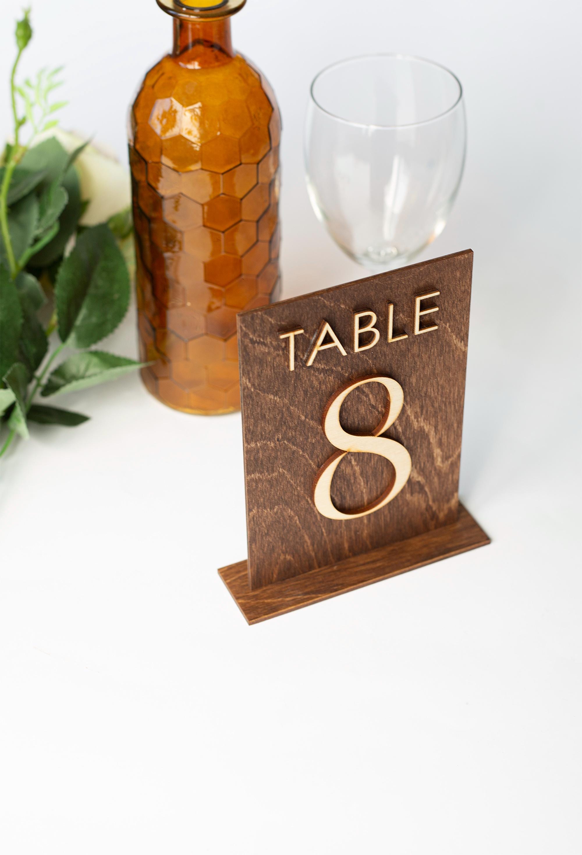 Rustic Wood Table Numbers: Freestanding Wedding Reception Signs - Etsy