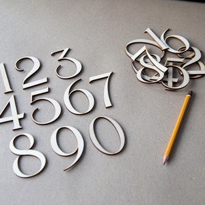 Set 0-9, Elegant Laser Cut Wooden Numbers for Your DIY Projects ...