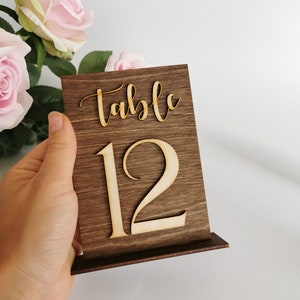 Wood Table Numbers for Wedding, Rustic Table Numbers, Modern Wood ...