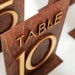 Elegant Table Numbers for Wedding, Wooden Table Numbers, Modern Wood ...