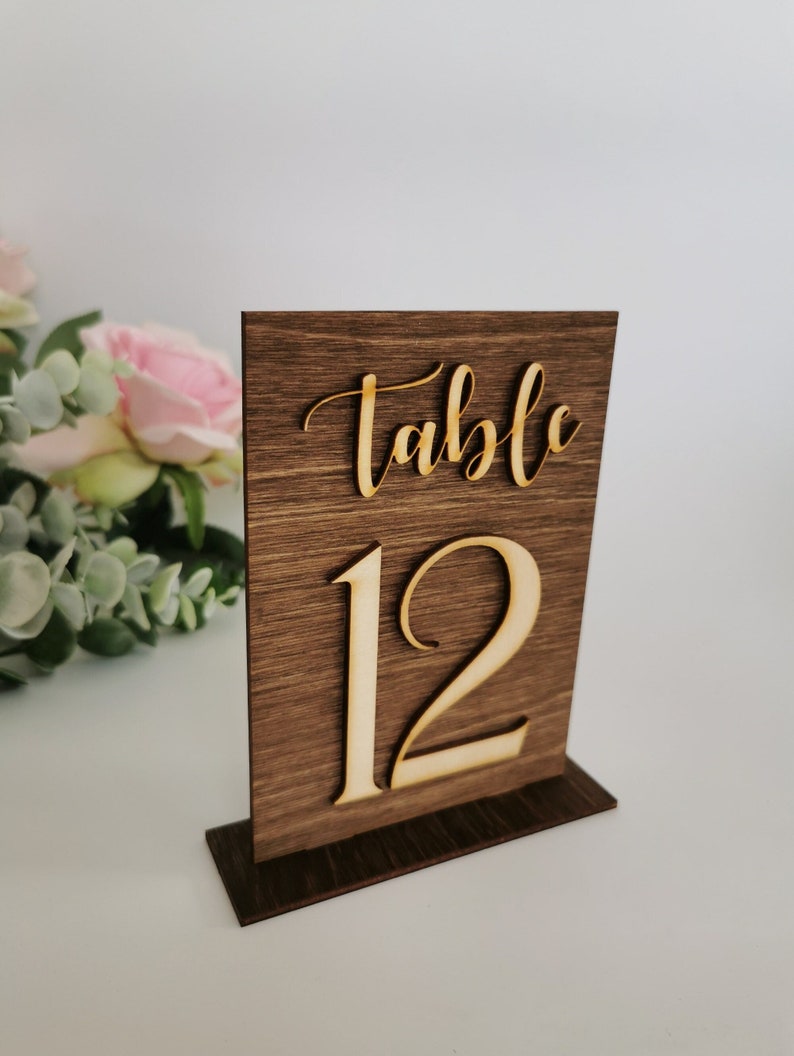 Wood Table Numbers for Wedding, Rustic Table Numbers, Modern Wood ...
