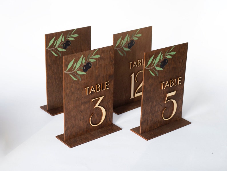 Personalized Table Numbers With QR Code and Logo, Restaurant Table ...
