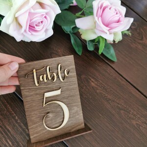 Wood Table Numbers for Wedding, Rustic Table Numbers, Modern Wood ...