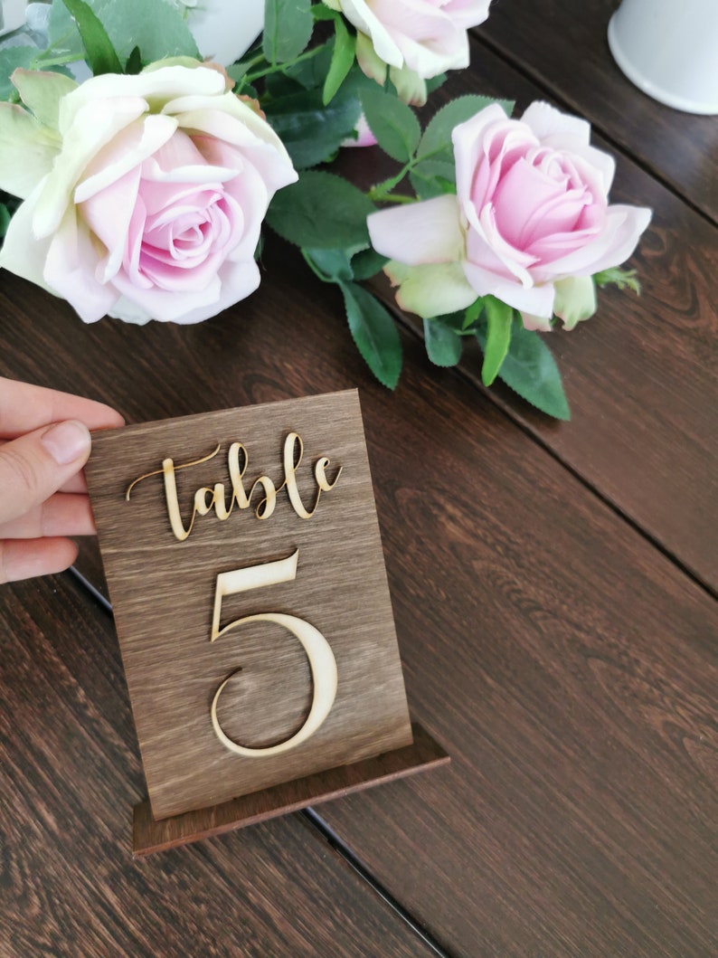 Wood Table Numbers for Wedding Rustic Table Numbers Modern - Etsy